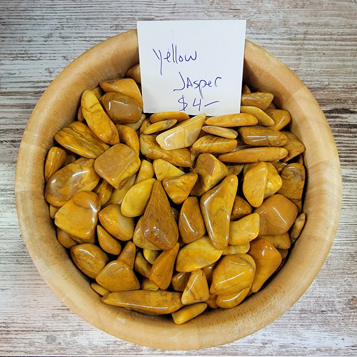Yellow Jasper Tumbled Stones — High Ho Gems and Crystals